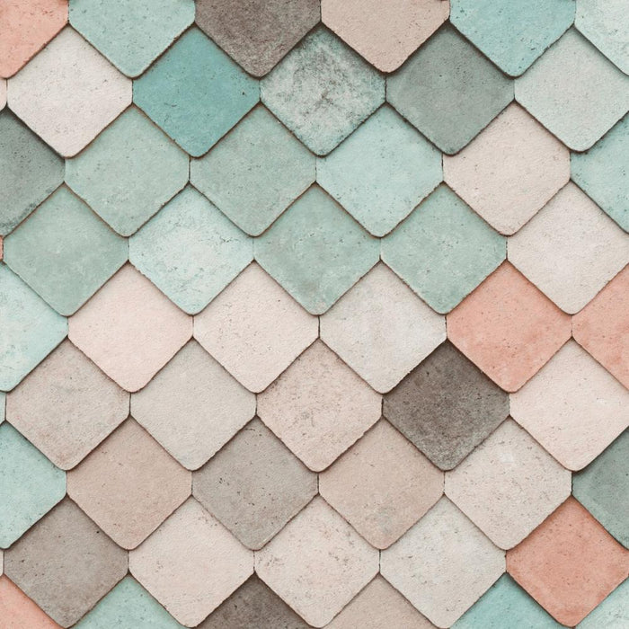 Vintage Tiles Wallpaper | Removable Designer Wallpaper | Veer Decor